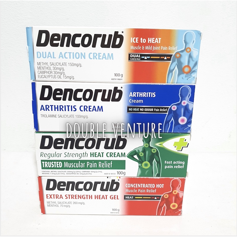 Dencorub Extra Strength Heat Gel / Regular Strength Heat Cream ...