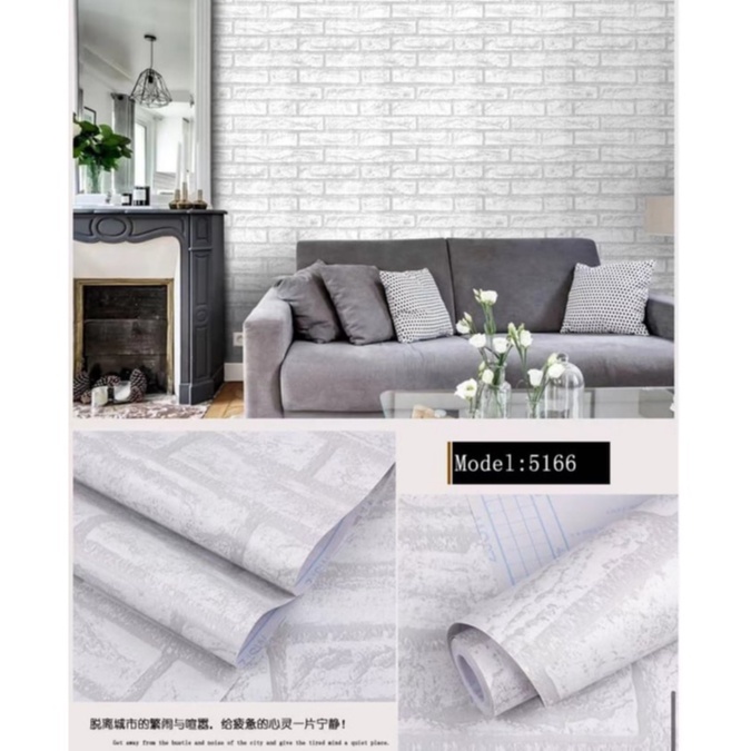 Super shop White Bricks Pvc Wallpaper self adhesive home decor sticker ...