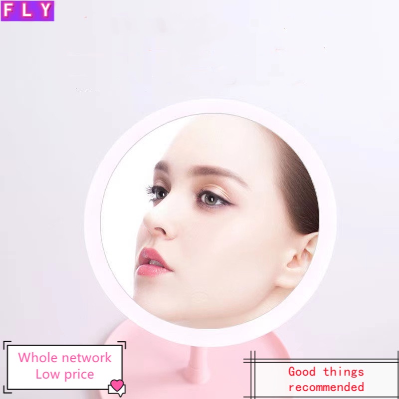 LED Mirror LED Makeup Mirror Rechargable Vanity Mirror Desktop Folding ...
