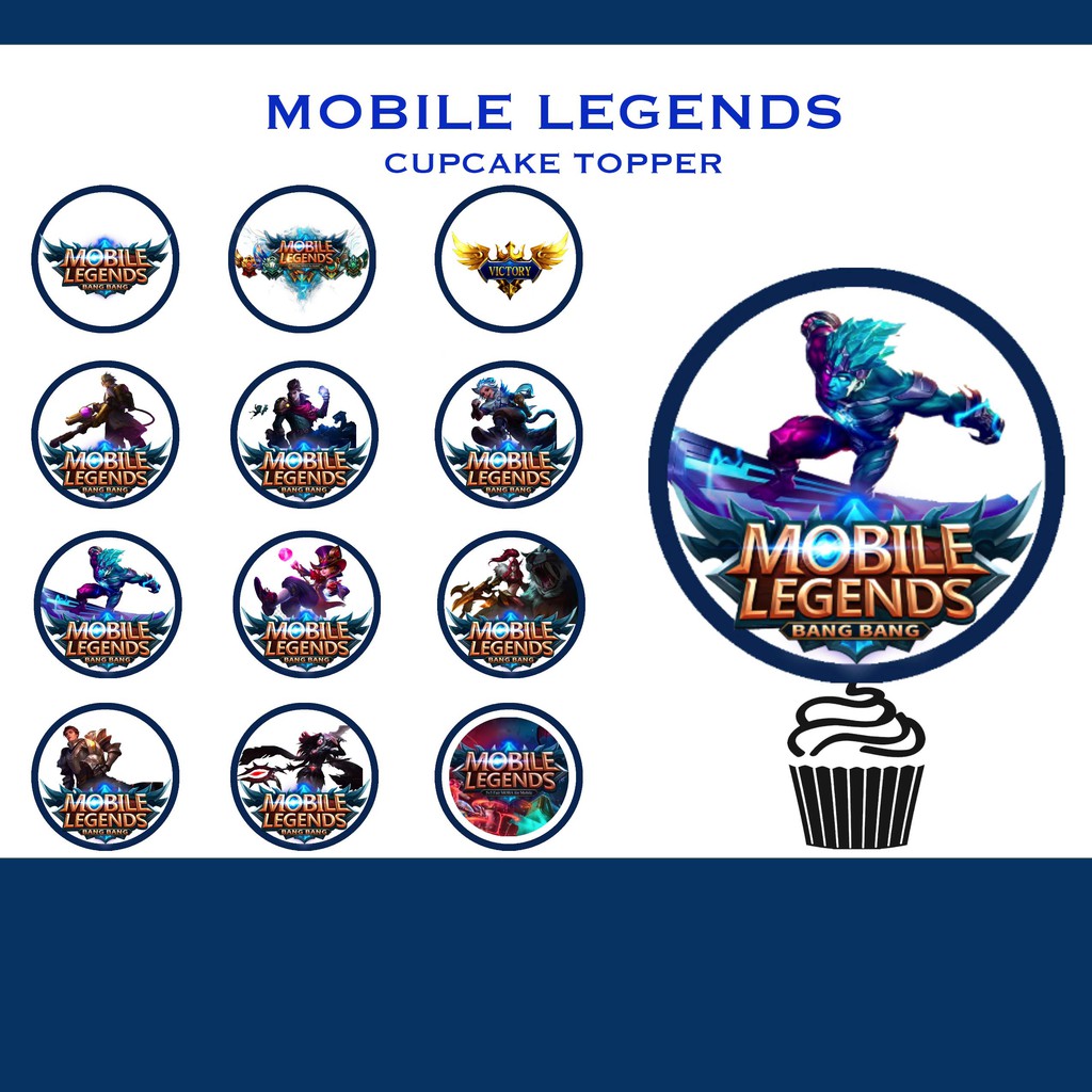 MOBILE LEGENDS CUPCAKE TOPPER 30 PCS | Shopee Philippines