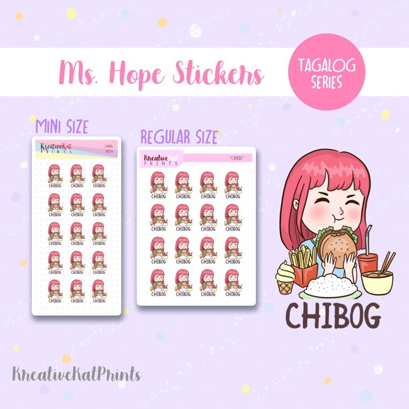 Planner Stickers - CHIBOG | Tagalog Stickers | Shopee Philippines