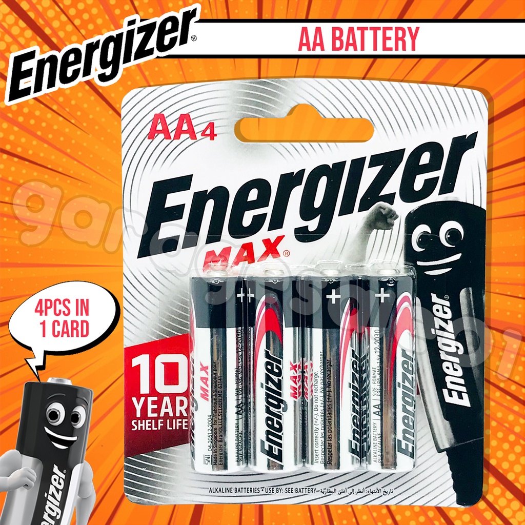 AA ENERGIZER MAX BATTERY 4 IN 1 PACK | Shopee Philippines
