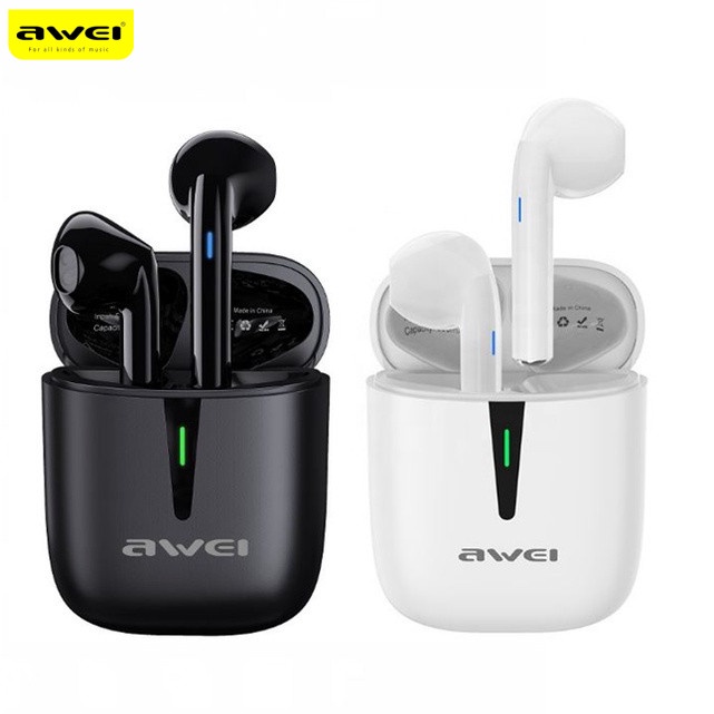 Awei T21 TWS Earphone Sport Wireless Earphones Bluetooth Type-C Gaming ...