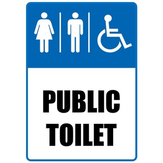 LAMINATED SIGNAGE FOR CR RESTROOM PUBLIC TOILET 250mic | Shopee Philippines