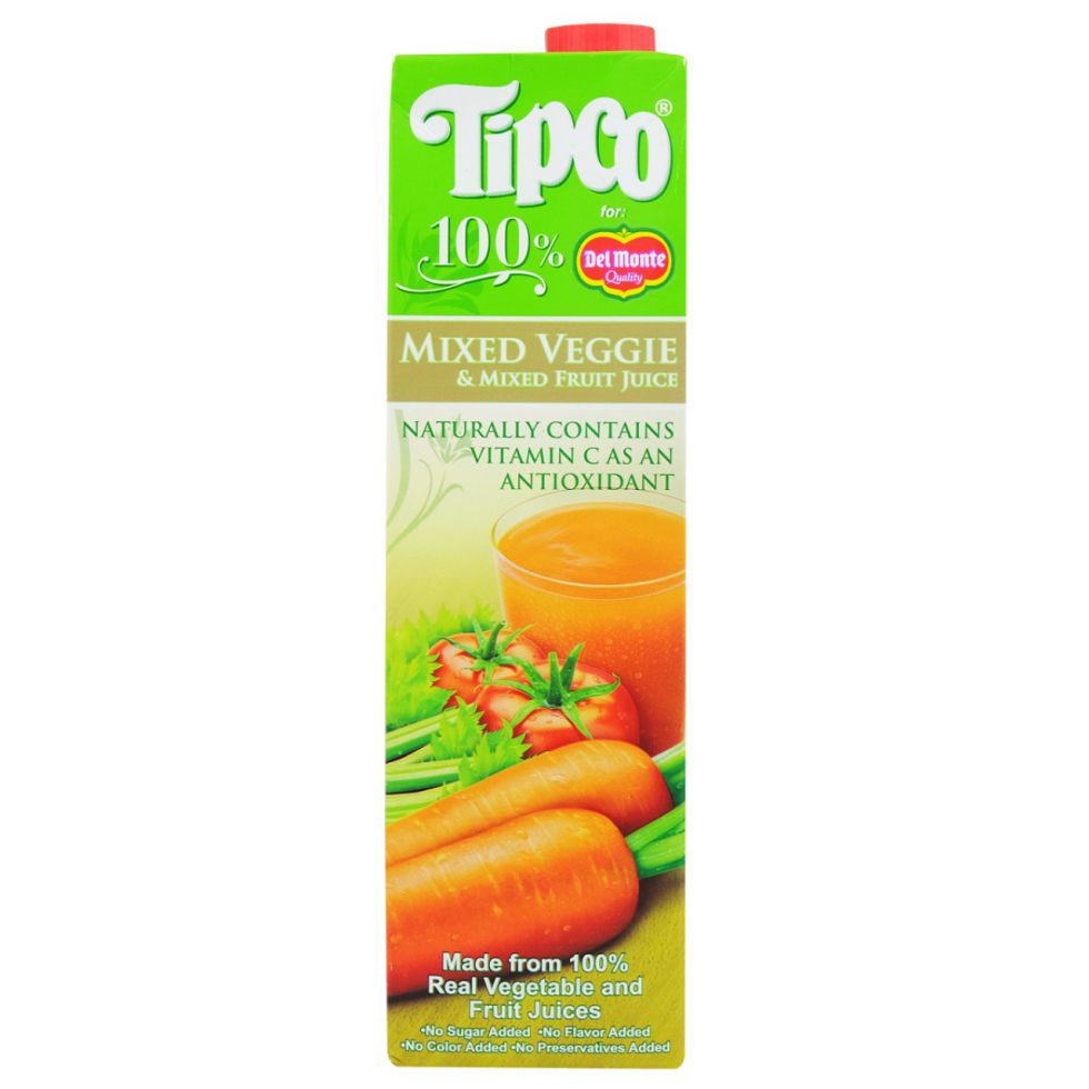 Tipco 100% Mixed Fruit Juice Mixed Veggie 1 Liter | Shopee Philippines