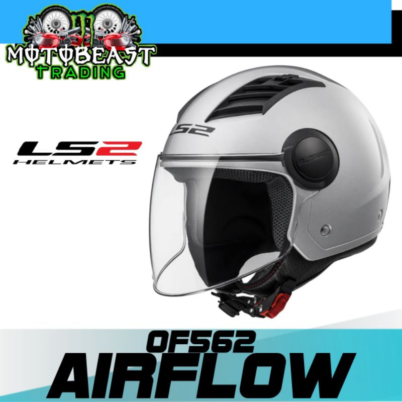 LS2 Airflow HalfFace Helmet (Single Visor) | Shopee Philippines