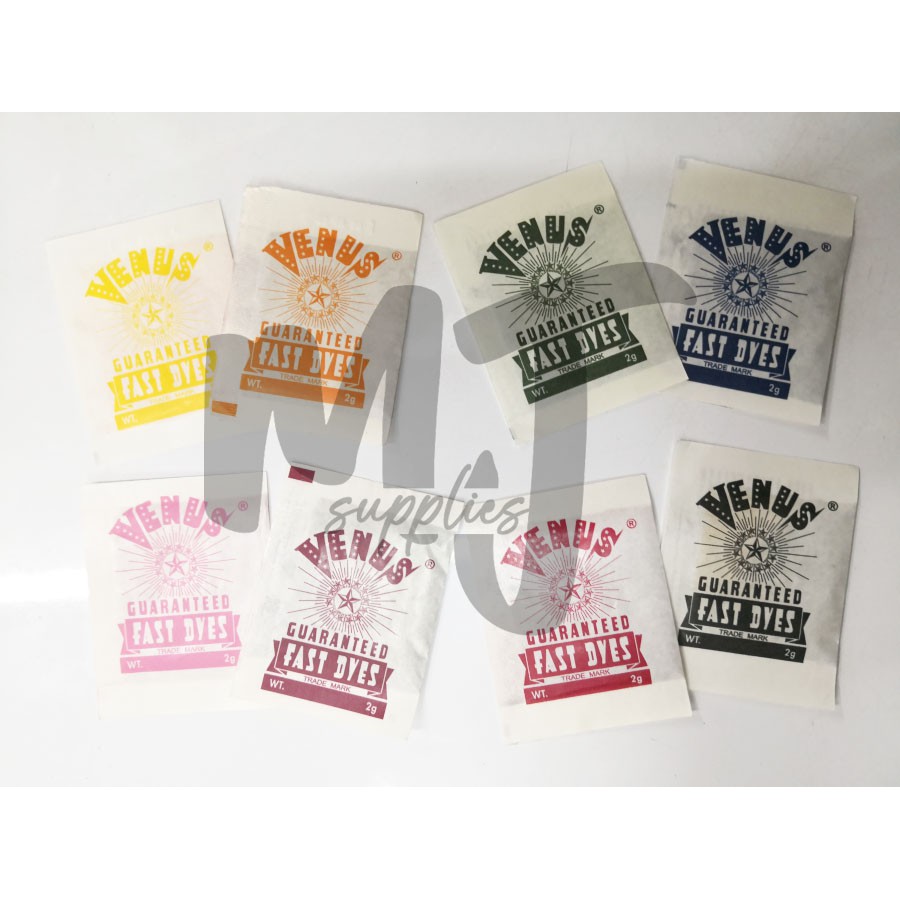 5PCS Venus Fabric Dye Jobus (in BLUE, BLACK, RED, GREEN, VIOLET, BROWN ...