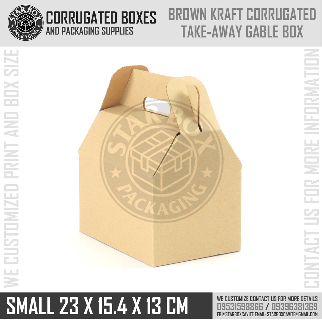 Starbox Small Corrugated Gable Box Take Away Box Take Out Box Lechon ...
