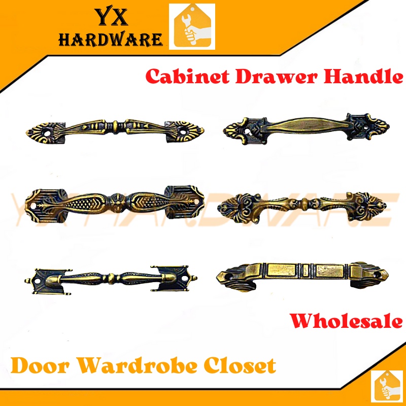 Cabinet Handle Antique Vintage Wood Door Pulls Drawer Handle Cupboard ...