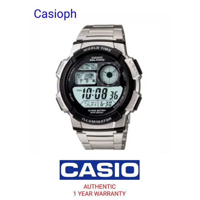 Casio Vintage AE-1000WD-1A / AE1000 Silver | Shopee Philippines
