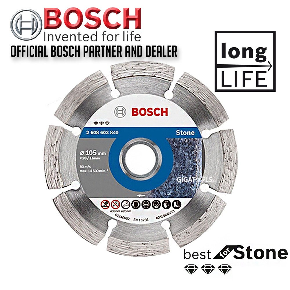 Bosch Best Diamond Cutting Disc Specialized for Stone 4" 150mm ...