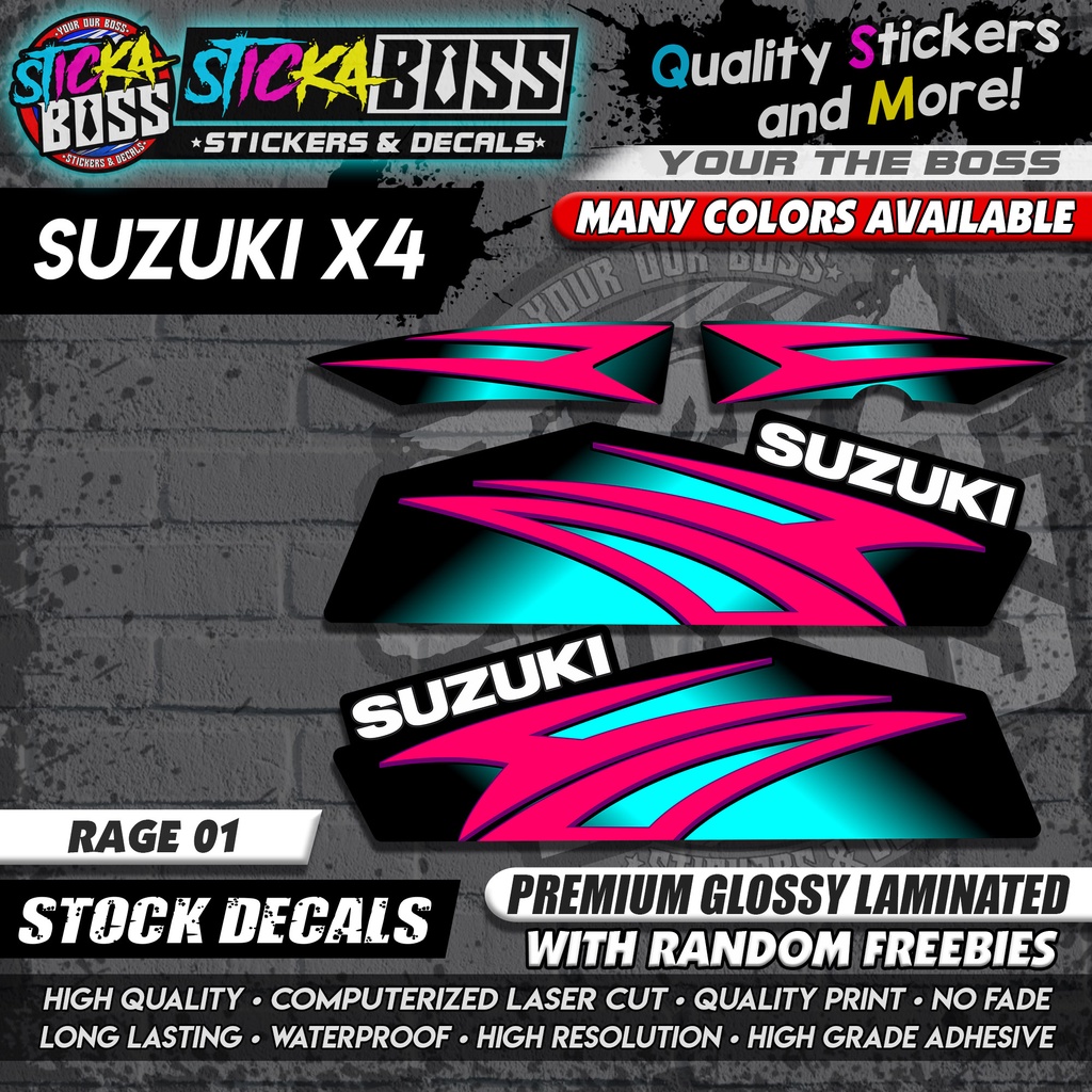 SUZUKI X4 STOCK DECALS【WITH FREEBIES】 | Shopee Philippines