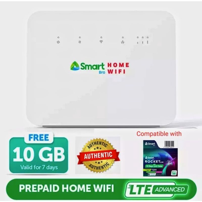 PLDT SMART Bro Home Prepaid WiFi Advanced BOOSTEVEN R281- CAT6 With Antenna Port - Free 10GB ...