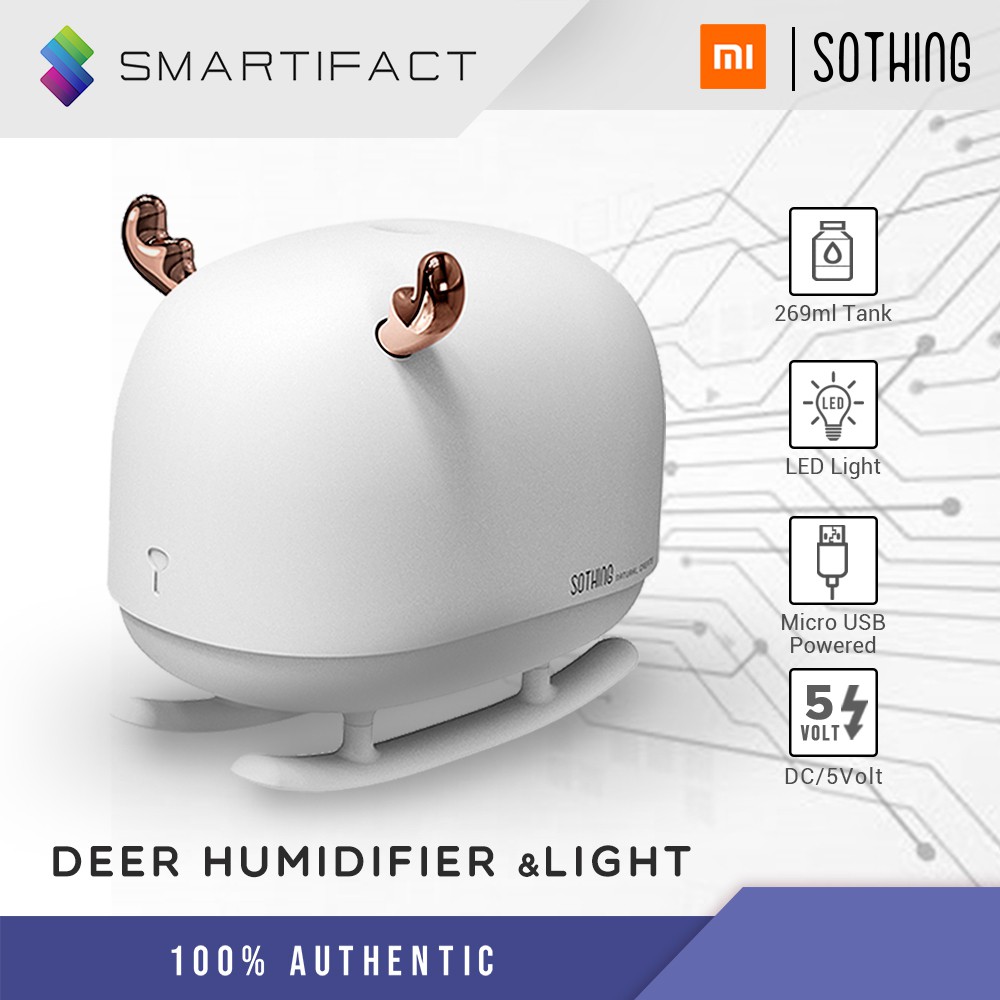 Xiaomi Sothing 260ML Deer Air Humidifier USB Cable Powered Mini ...