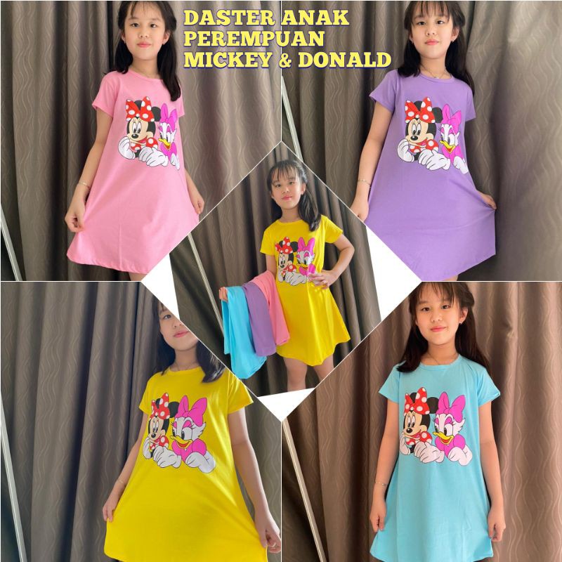 Daster Children Women // MICKEY & DONALD // Ages 1-10 Years | Shopee ...