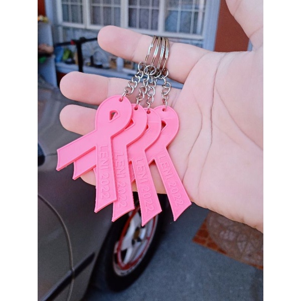 Leni Robredo Pink Ribbon Keychain (3d printed) | Shopee Philippines
