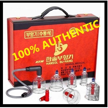 AUTHENTIC HANSOL Korean Cupping Therapy Sets, 19 cups with Pistol Grip ...