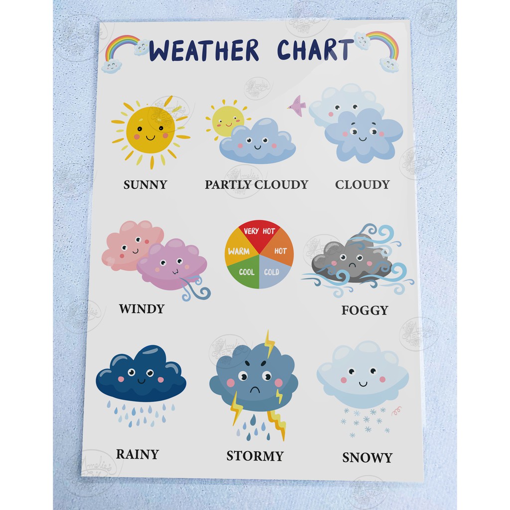 Weather Laminated Educational Chart A4 | Shopee Philippines Weather Laminated Educational Chart A4 | Shopee Philippines