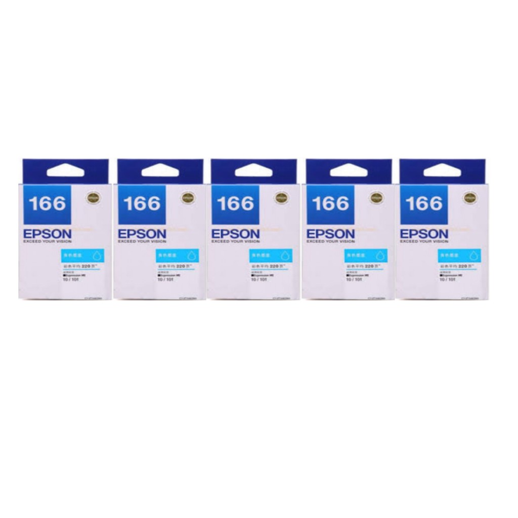Epson 166 Cyan Original Ink Cartridge Set of 5 Bundle | Shopee Philippines