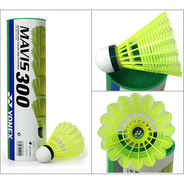 Yonex Mavis 300 Plastic Resistant Badminton Yonex Shuttlecocks 6pcs ...
