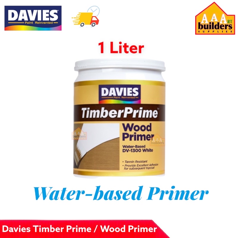 Davies TimberPrime Waterbased Wood Primer 1 Liters DV-1300 Aqua Gloss ...