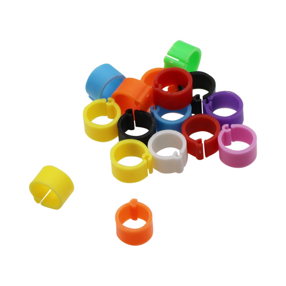 100 Pcs Inner Diameter 8mm Height 7mm Birds Feet Rings Pigeon Dove Foot ...