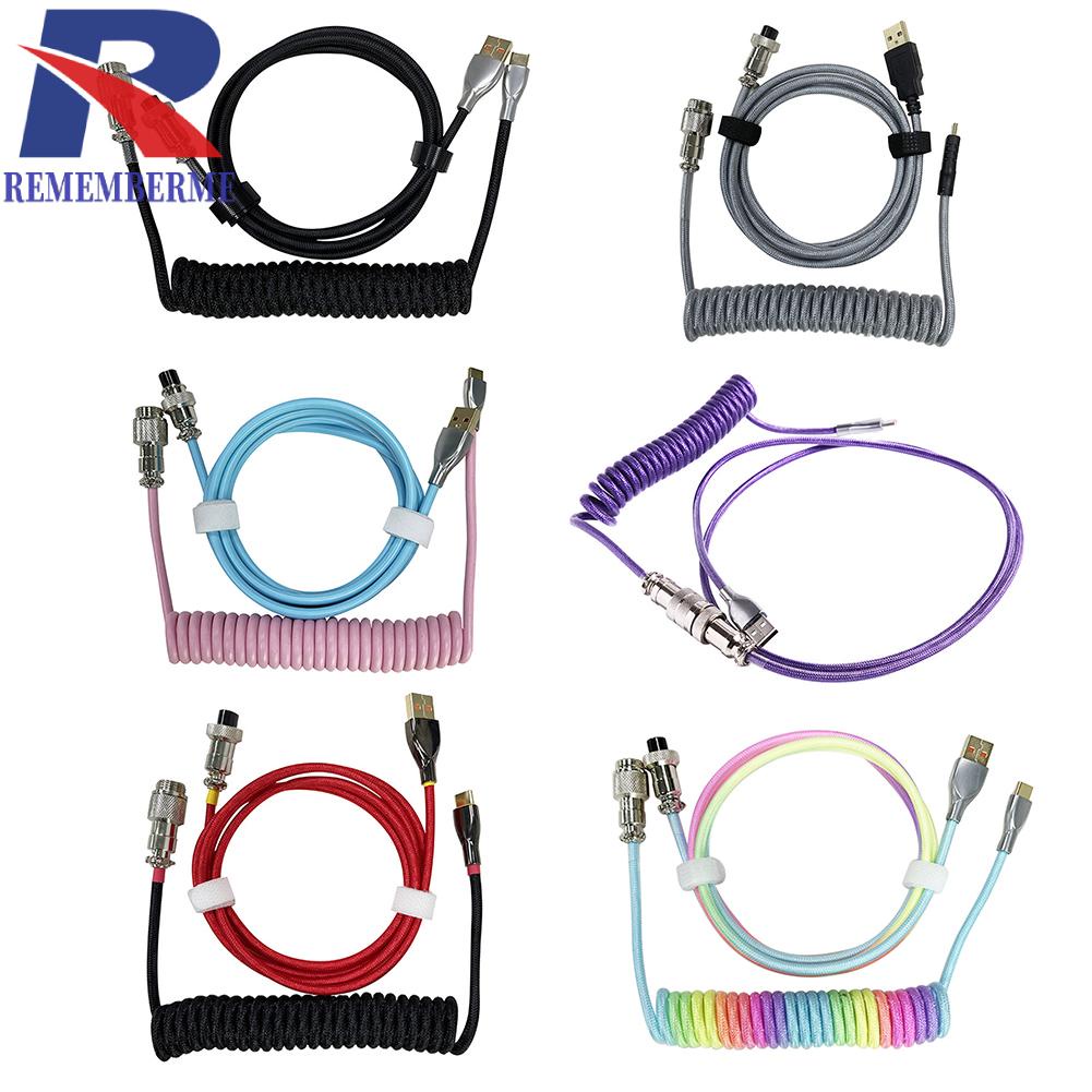 Mechanical Keyboard Aviator Cable Type-C USB Aviation Connector Spring ...