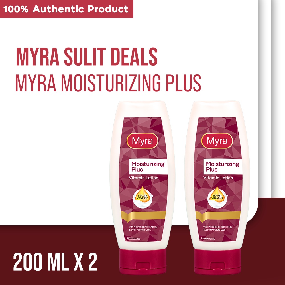 Myra Moisturizing Plus Vitamin Lotion 200ml x 2 | Shopee Philippines