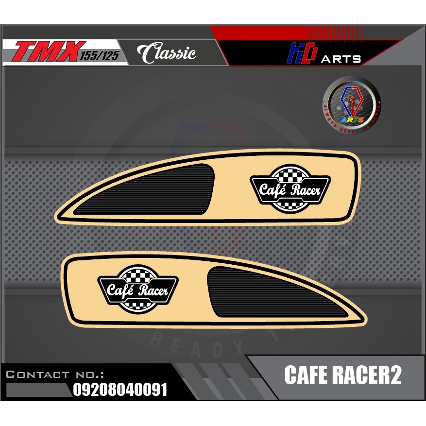 Classic Decals "Cafe Racer" : Customized Motorcycle Decals, Laminated ...