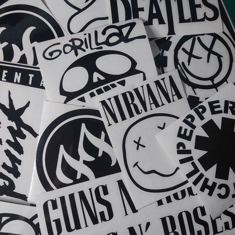 Band Logos die cut vinyl decals stickers | Shopee Philippines