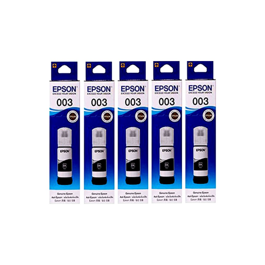 Epson 003 Black Ink Refill Bottle 65ml set of 5 Bundle | Shopee Philippines