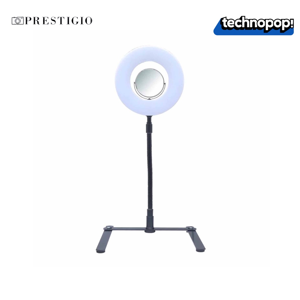 PRESTIGIO 8" Table-Top Ring Light With Double Sided Vanity Mirror ...