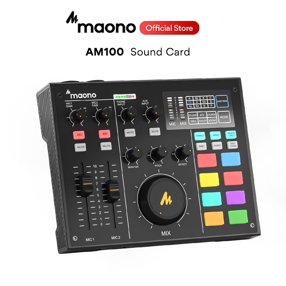 Maono Professional Sound Card Maonocaster Studio Audio Interface Mixer Live equipment for Live ...