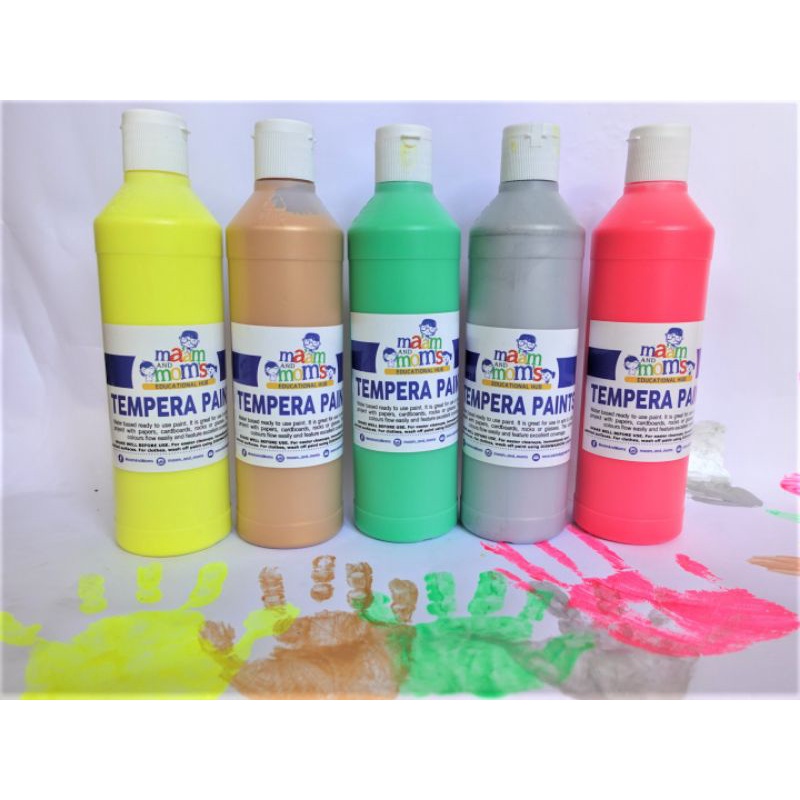 500ml Neon and Metallic Tempera Paints | Shopee Philippines