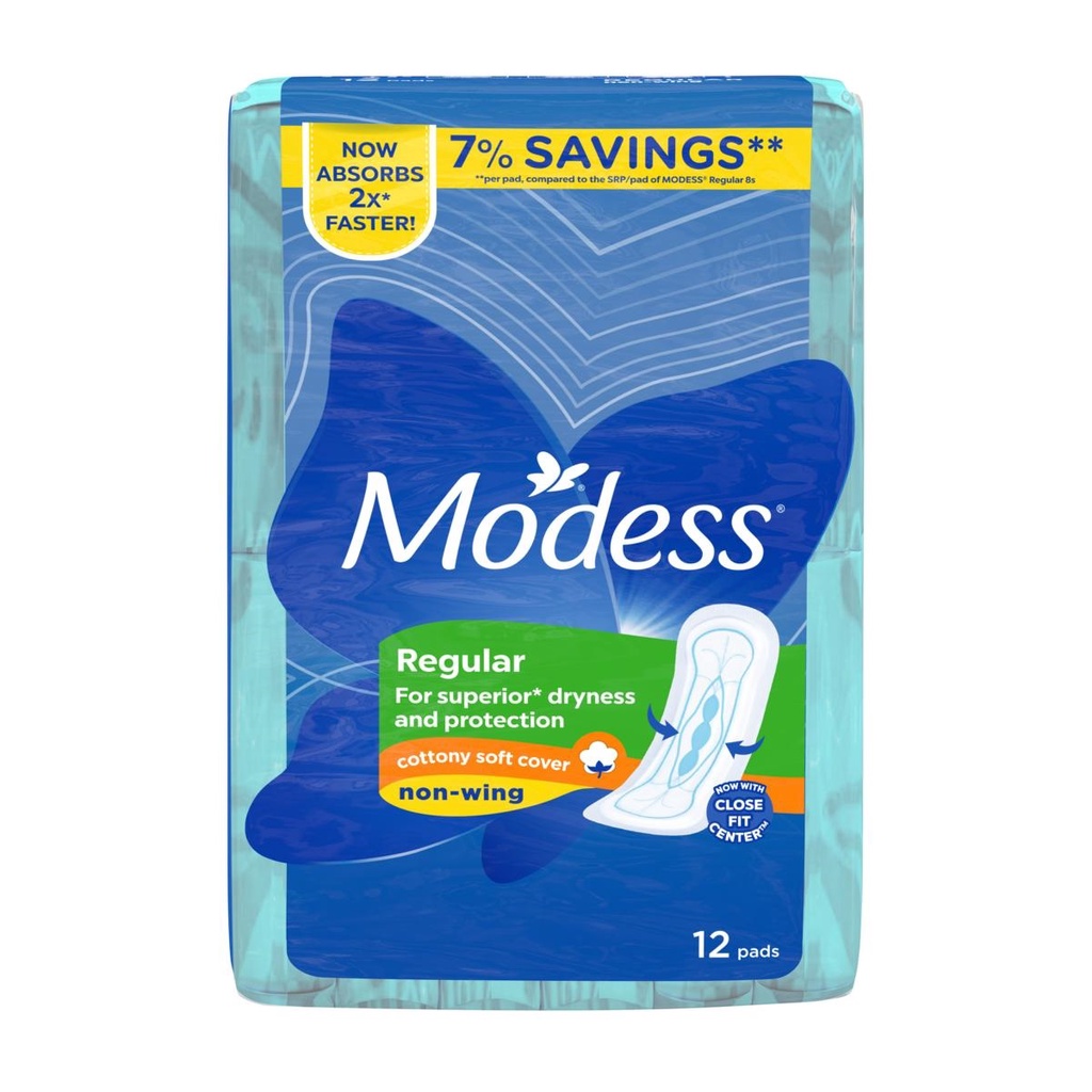 Modess Cottony Soft Non-Wing Sanitary Napkins 12s | Shopee Philippines