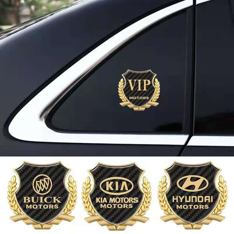 2Pcs Car Brand Styling 3D Metal Sticker Logo Car Window Emblem Badge ...