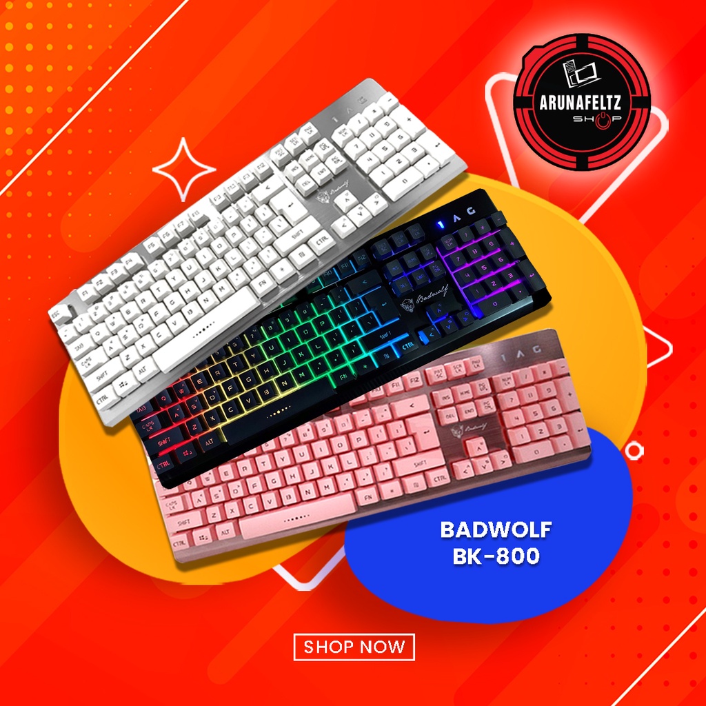 Black Badwolf Rawrrr BK-800 Keyboard RGB Led | Shopee Philippines