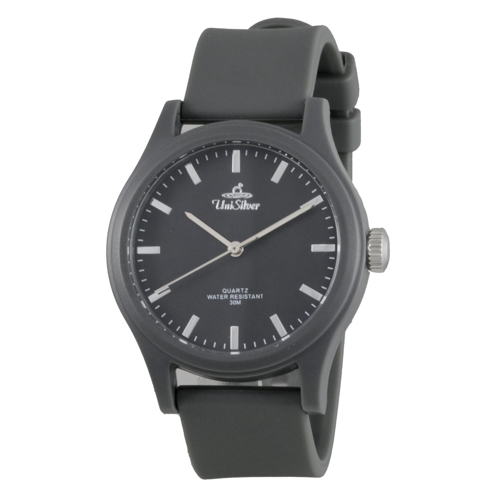 UniSilver TIME UniSex Gray Analog Rubber Watch KW3882-1005 | Shopee ...