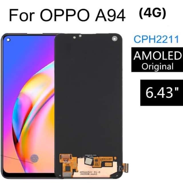 OPPO A94 4g LCD CPH2211 LCD WITH TOUCH SCREEN FULL SET REPLACEMENT AVAILABLE IN COLOR BLACK ...