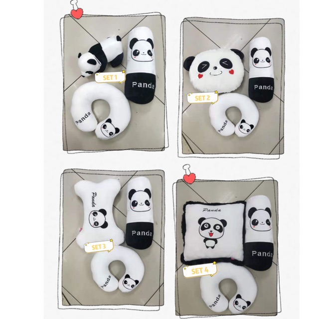 Character Panda 3in1 Pillow Set | Shopee Philippines