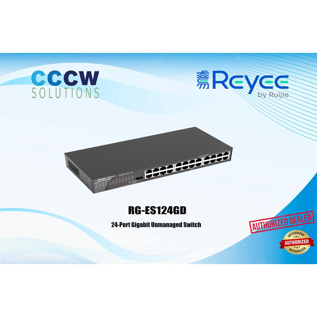 RUIJIE-REYEE RG-ES124GD 24-Port Gigabit Unmanaged Switch | Shopee ...