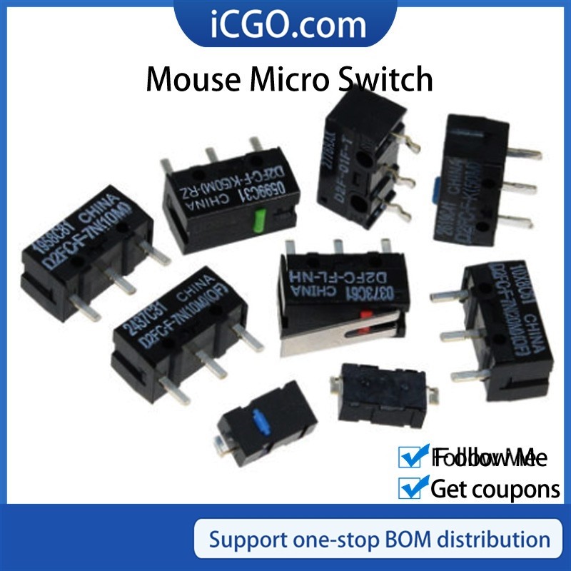 5Pcs Original OMRON mouse micro switch D2FC-F-7N 10m 20m OF D2FC-F-K(50M)-RZ D2F D2FC-FL-NH D2F ...