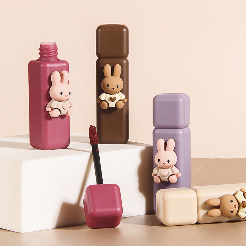 Heng Fang 4in1 Boo Boo Milk Rabbit Lip Mud Matte Lipstick | Shopee ...