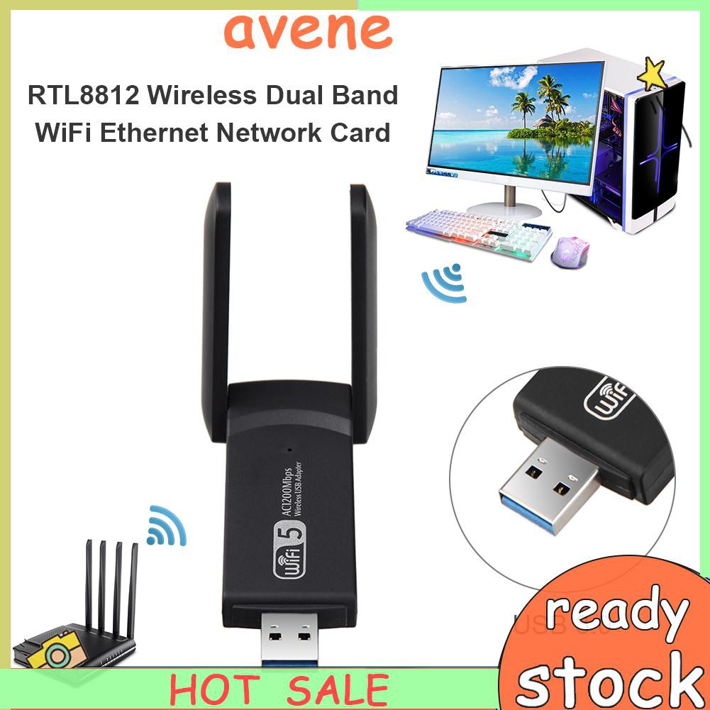 RTL8812 Wireless Dual Band 2.4G 5.8G WiFi Ethernet Adapter 1200Mbps ...