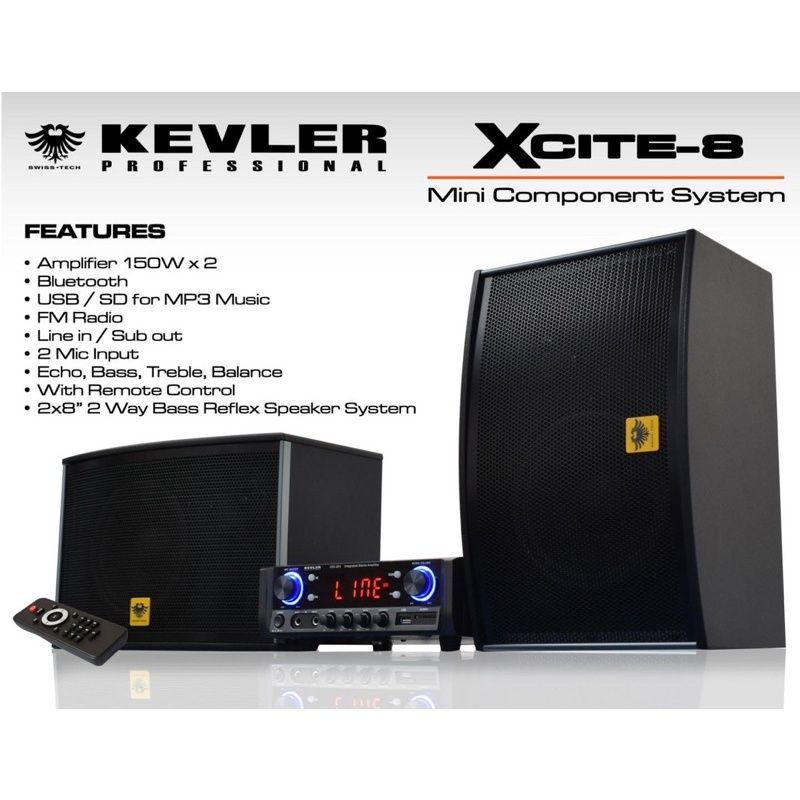 Kevler Mini Component System Xcite-8 Original | Shopee Philippines