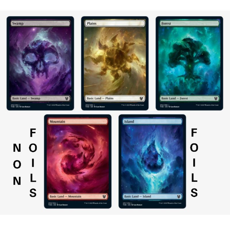 MTG Card BASIC LAND Full Art Textless THB Magic the Gathering Land ...