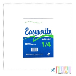 Easywrite Victory Ruled Pad Paper Quiz Pad 1/4 1/2 crosswise 1/2 ...