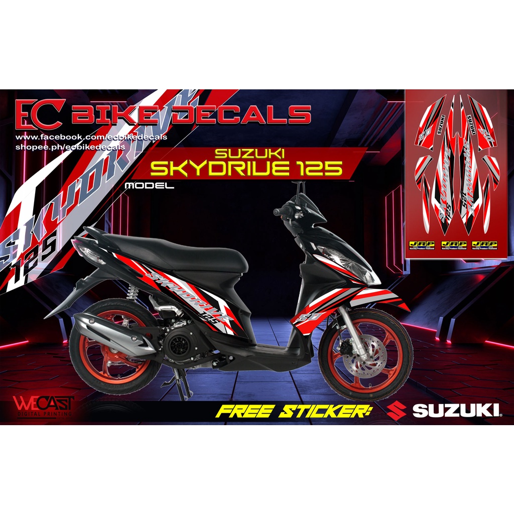 Suzuki Skydrive 125 Motorcycle Decals | Shopee Philippines