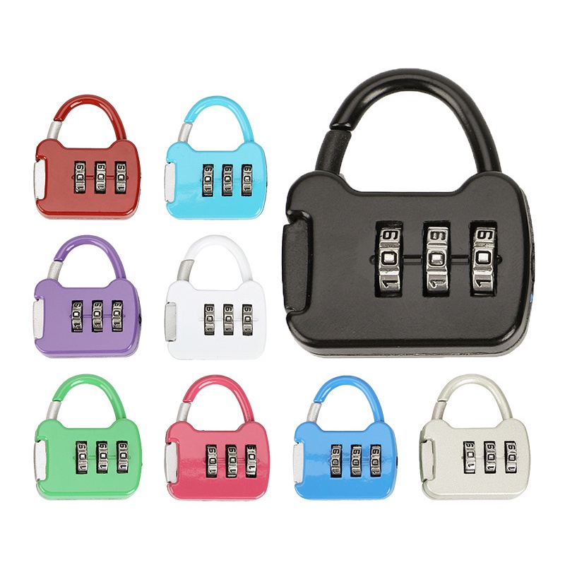 Travel Anti-theft Backpack Padlock SmResettable 3-digit Combination ...