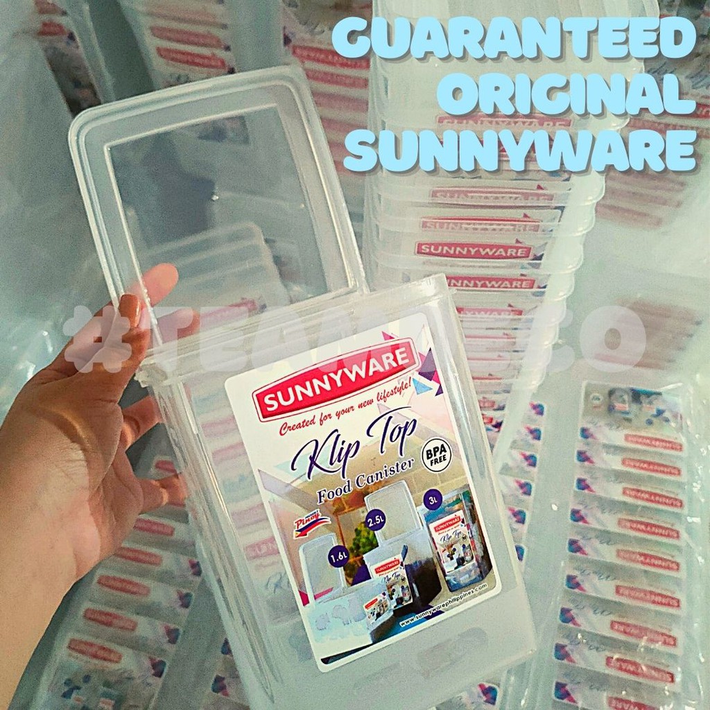 KLIPTOP (3pcs SET) FOOD CONTAINER CANISTER ORIGINAL SUNNYWARE | Shopee ...